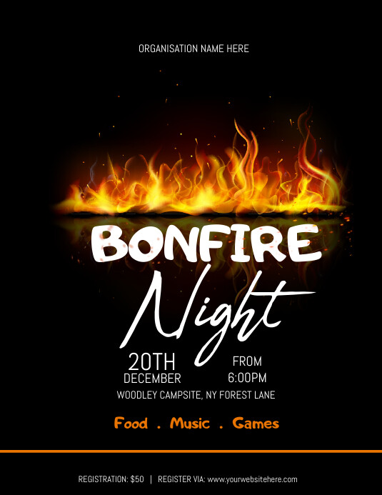 bonfire night Template | PosterMyWall