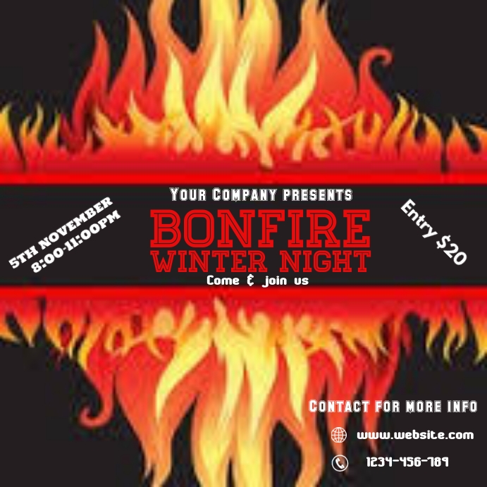 Copy of bonfire night party, bonfire night post (1) | PosterMyWall