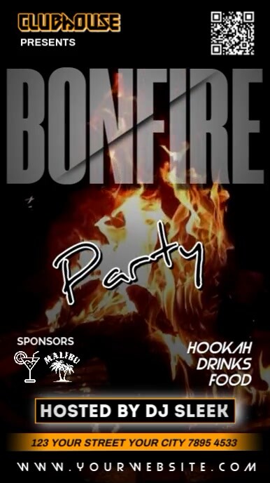 Plantilla de BONFIRE PARTY FLYER TEMPLATE POSTER | PosterMyWall