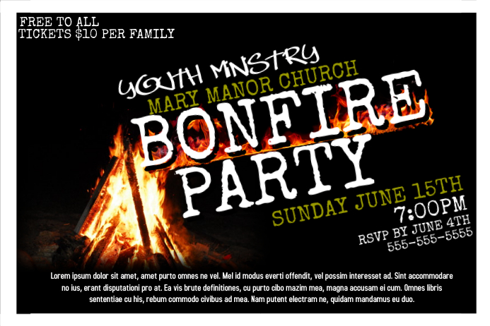 Bonfire Party Template | PosterMyWall