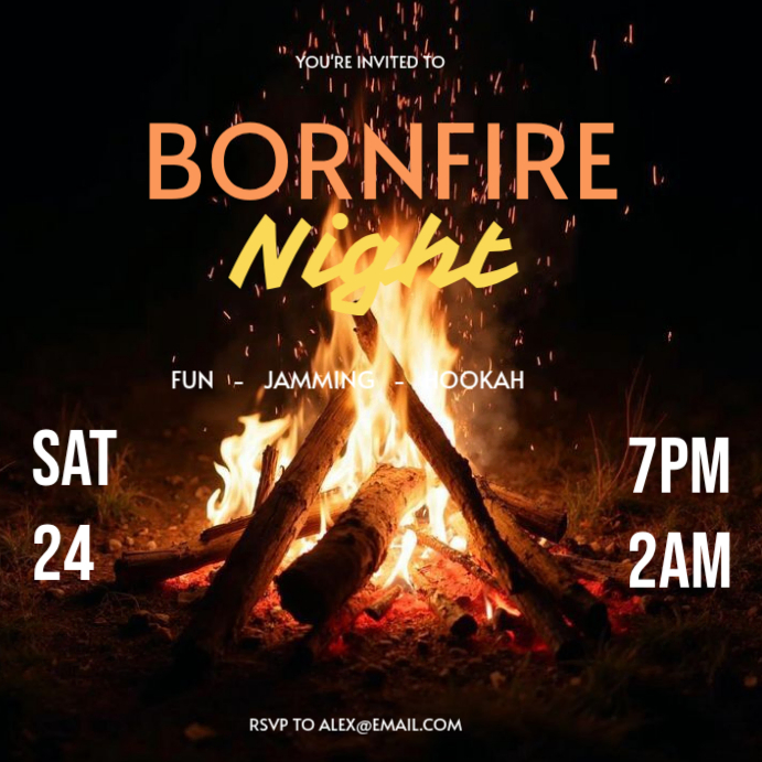 bonfire poster Template | PosterMyWall