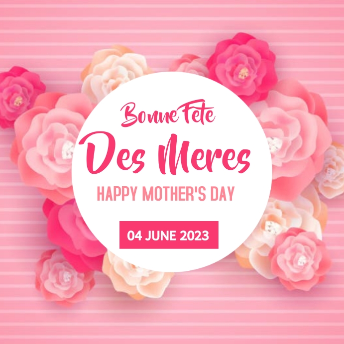 Bonne fete des mêres Instagram post. Template | PosterMyWall