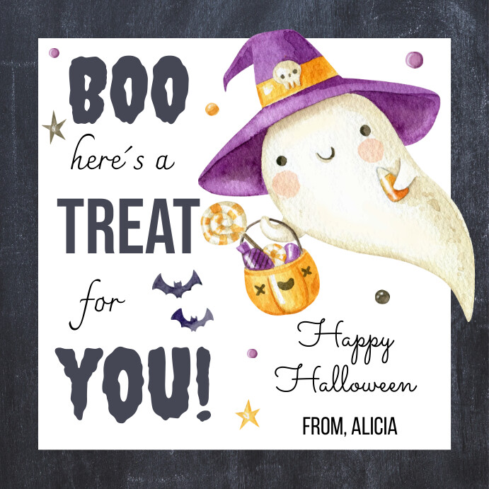 Copy of BOO! Here's a Treat for You! Halloween gift t | PosterMyWall