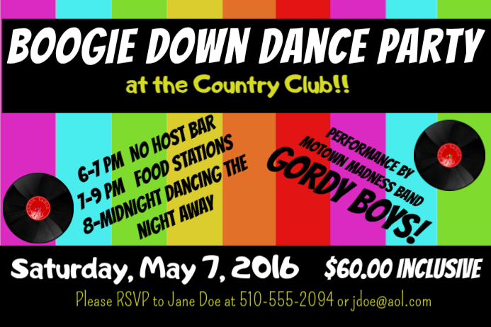 Modèle Soirée de Danse Boogie | PosterMyWall