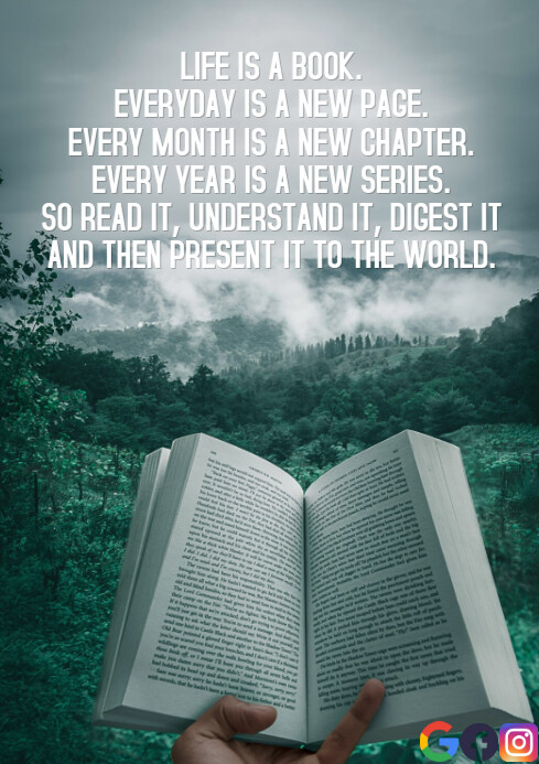 Plantilla de BOOK AND CHAPTER QUOTE TEMPLATE | PosterMyWall