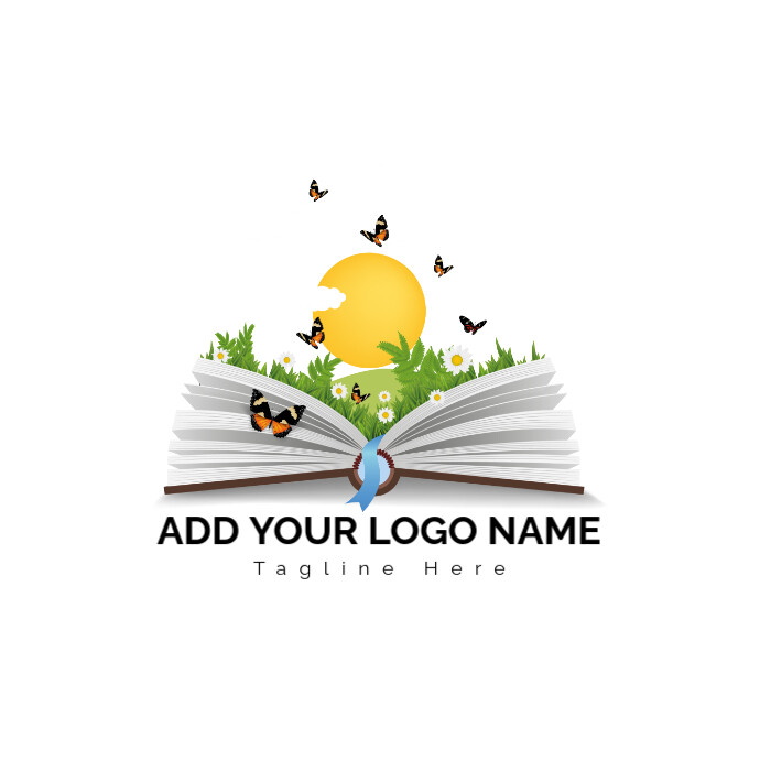 Copy of Book And Sun Illustration Logo | PosterMyWall