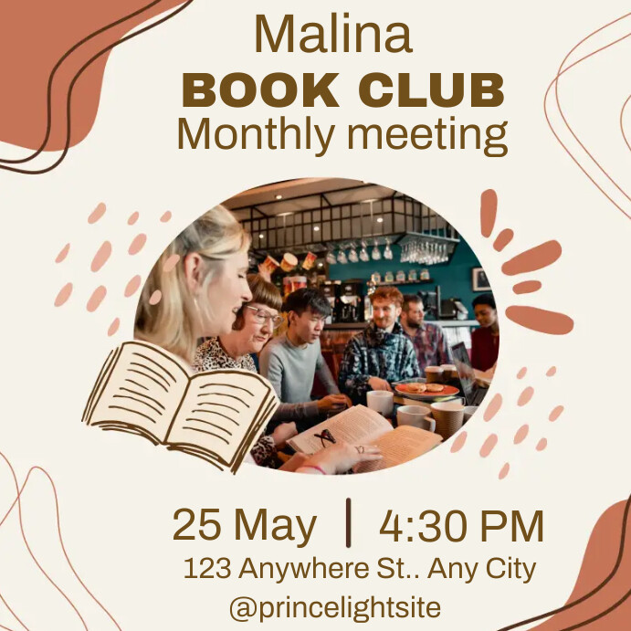 Copy of Book club design Instagram post | PosterMyWall