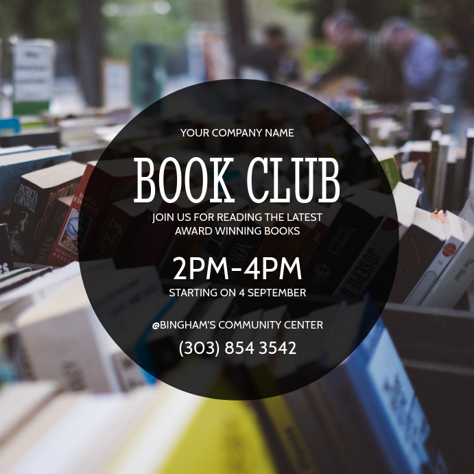 Book Club Template | PosterMyWall