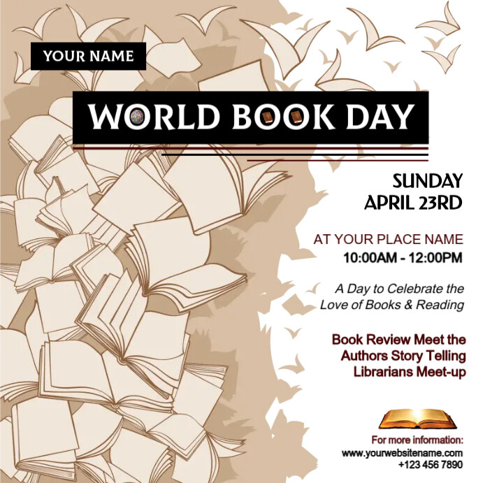 Copy of Book Club Flyer, Book Club Flyer Template, | PosterMyWall