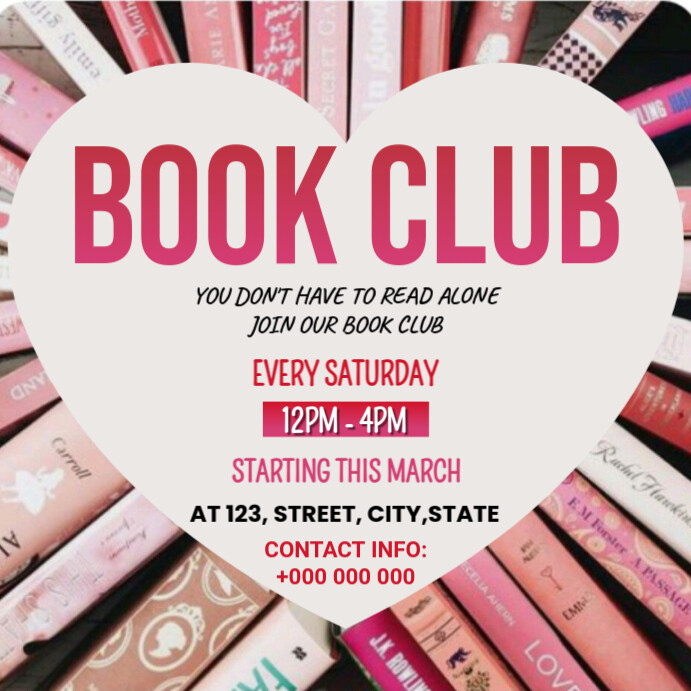 Copy of Book Club Flyer | PosterMyWall