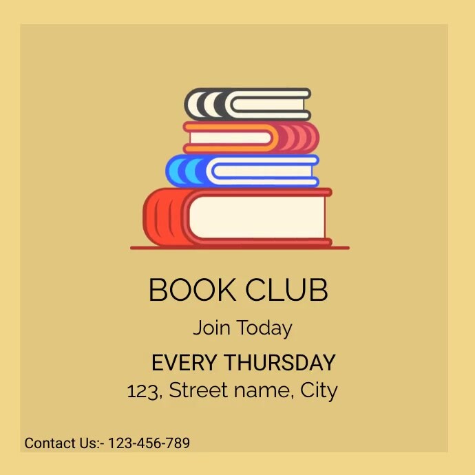 Book club template | PosterMyWall