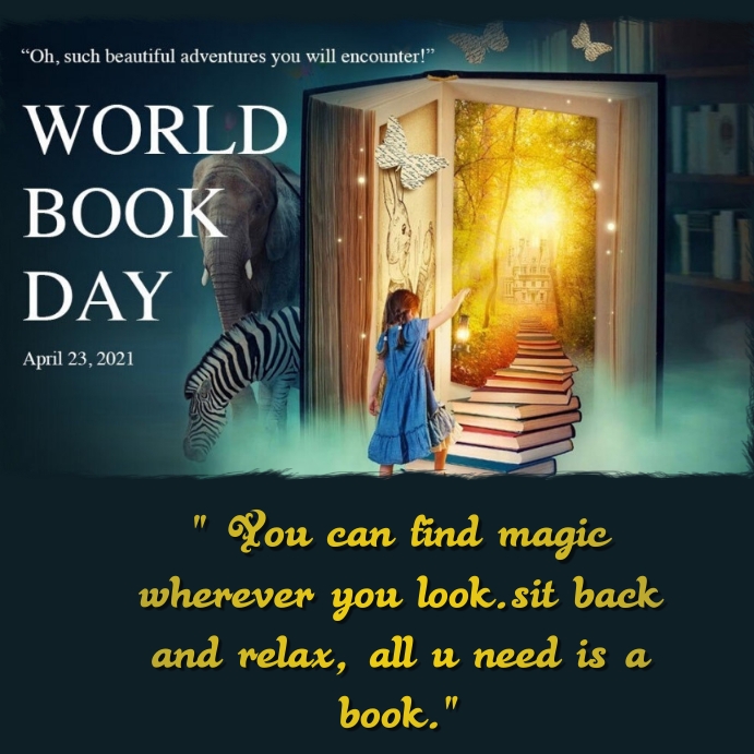 book day, world book day, international book Template | PosterMyWall