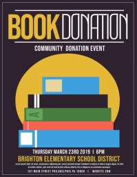 Book Donation Drive Flyer Template | PosterMyWall