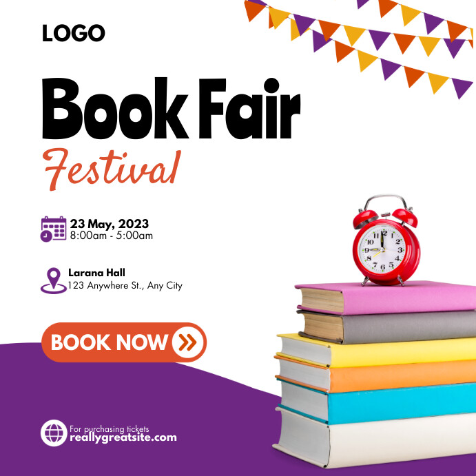 Copy of BOOK FAIR BOOK LAUNCH TEMPLATES | PosterMyWall