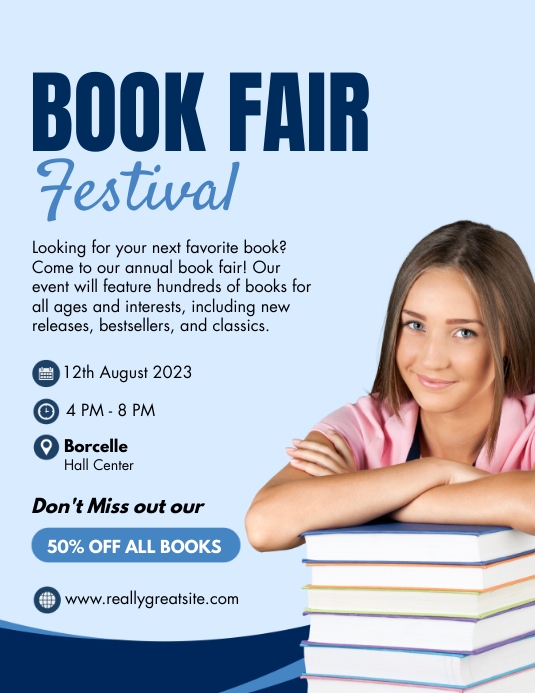 Copy of BOOK FAIR BOOK LAUNCH TEMPLATES | PosterMyWall
