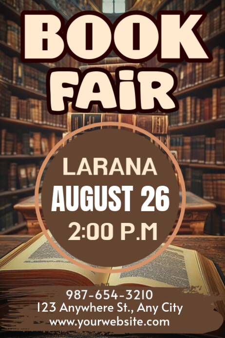 Book Fair Celebration Poster Template Design | PosterMyWall