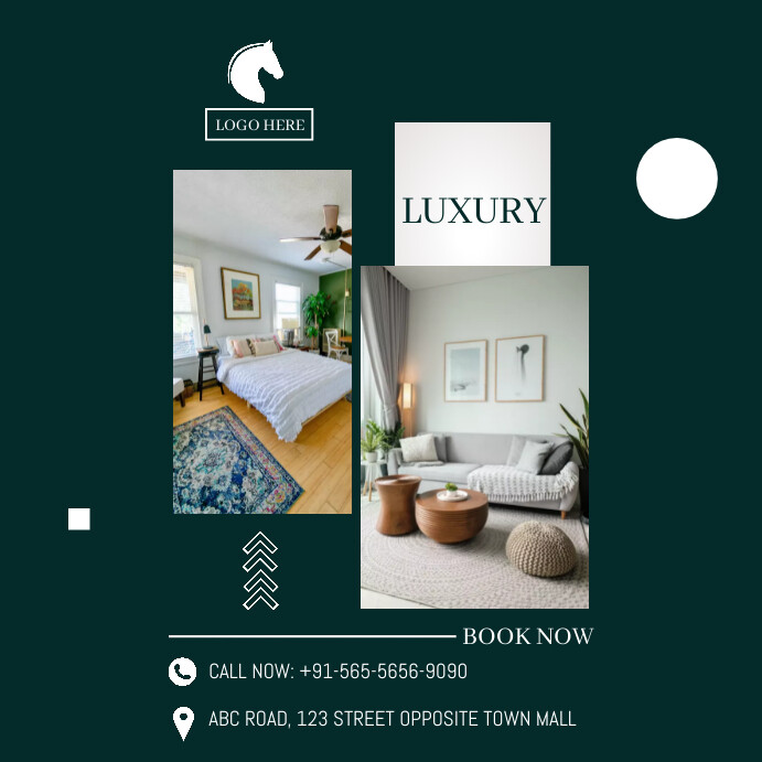 BOOK HOTEL Template | PosterMyWall