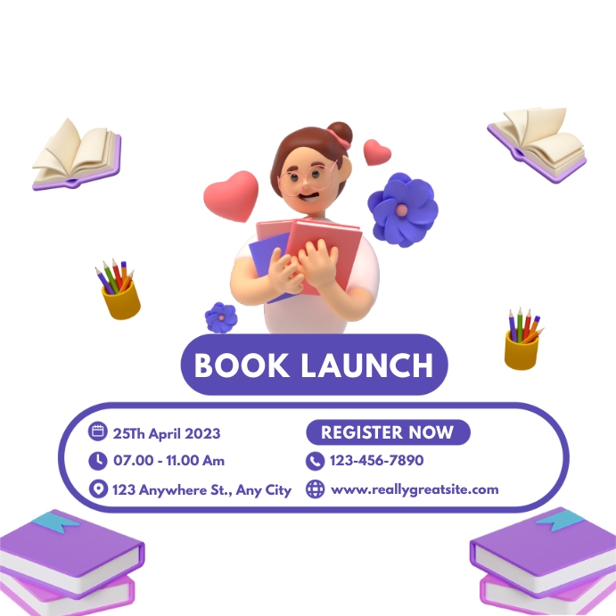 BOOK LAUNCH Template | PosterMyWall