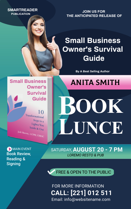 Copy of book launch flyer template | PosterMyWall