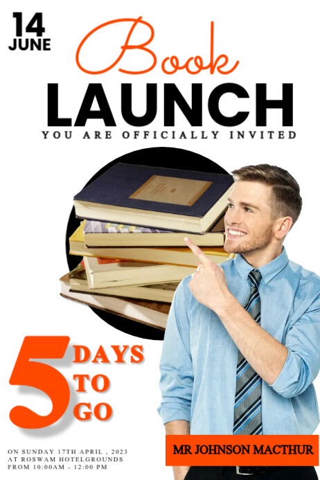 BOOK LAUNCH.E Template | PosterMyWall