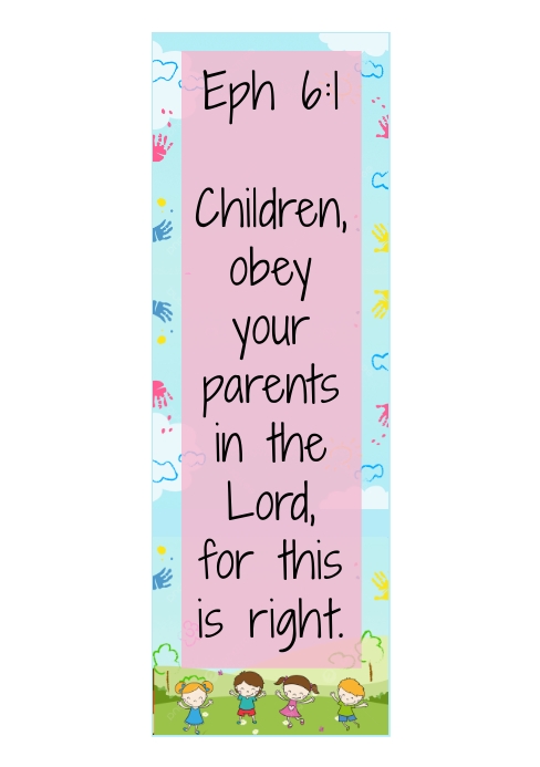 Copy of Book Mark Ephesians 6:1 | PosterMyWall
