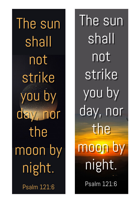 Copy of Book Mark Scripture Psalm 121:6 The sun shall | PosterMyWall