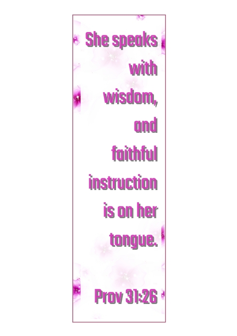 Book Marks Proverbs 31:26 Template | PosterMyWall