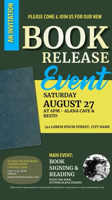 Modèle Book Release | PosterMyWall