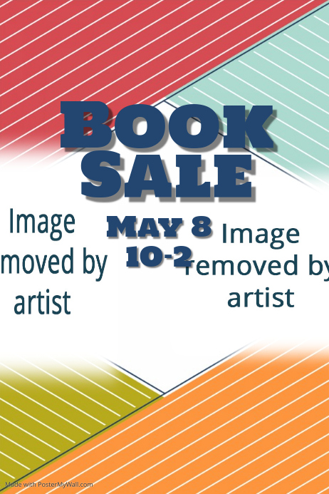 Book Sale Library Event flyer small business retail poster Template ...