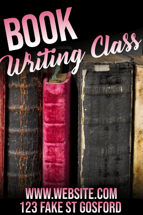 Book Writing Class Template | PosterMyWall