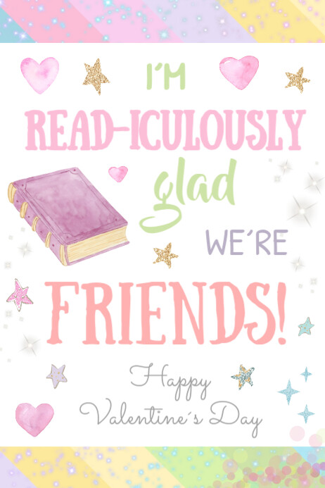 Copy of Bookmark Valentine's Day Printable Gift Tag, Readiculously Glad ...