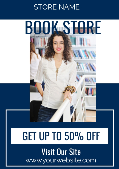 Copy of Bookstores Template - Poster A4 | PosterMyWall