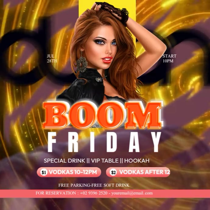 Boom Friday Video Template | PosterMyWall