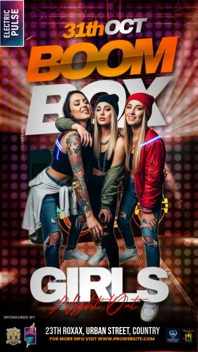Copy of Boom Girls Night Out | PosterMyWall