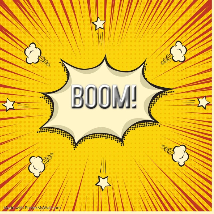 Boom poster design template | PosterMyWall