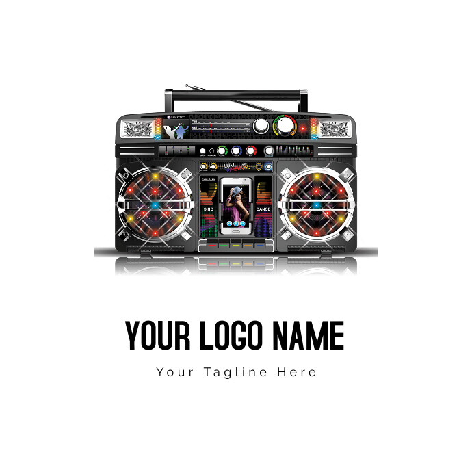 Boombox Disc Jockey Compact Disc Disco Dj Lig Template | PosterMyWall