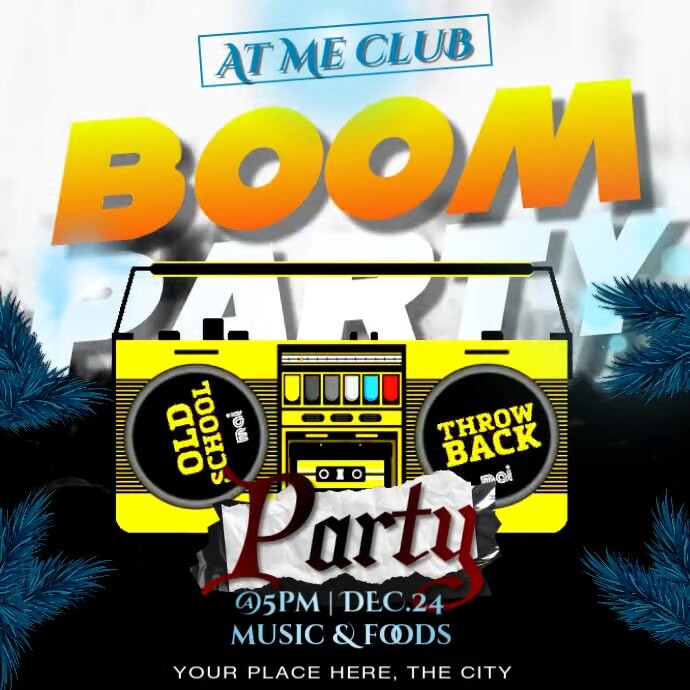 Plantilla de Boombox Party Video | PosterMyWall