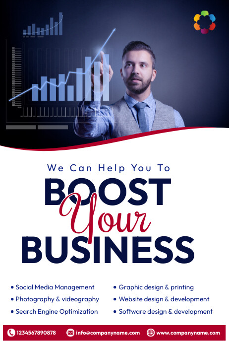 Copy of boost your business poster template | PosterMyWall