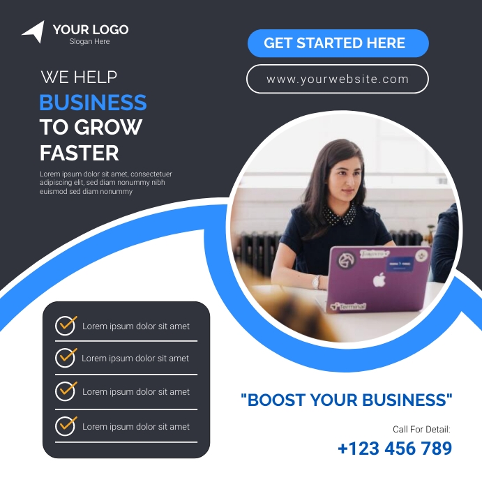 Boost Your Business Social Media Post Template | PosterMyWall