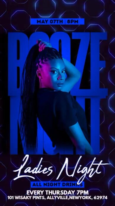 Plantilla de Booze Night | PosterMyWall