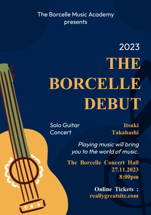 Copy of BORCELLE DEBUT | PosterMyWall