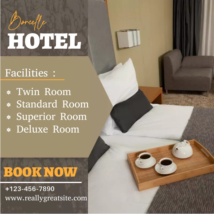 Borcelle Hotel Template | PosterMyWall