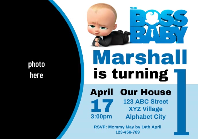 Boss Baby Birthday Invitation Template | PosterMyWall