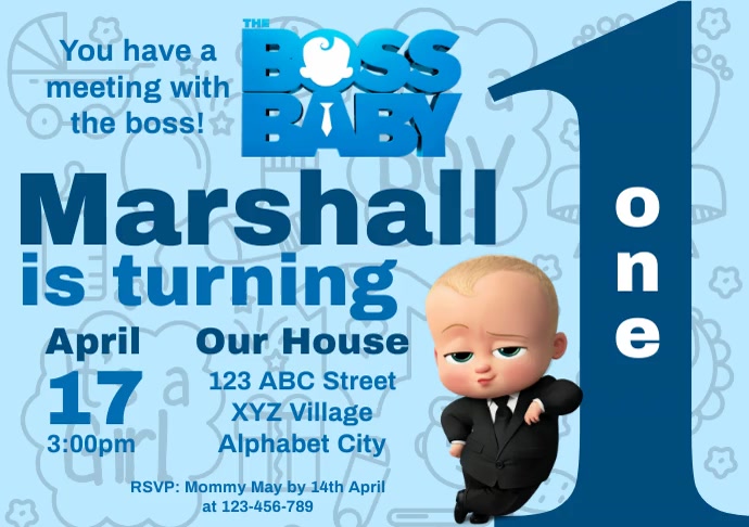 Boss Baby Birthday Invitation Template | PosterMyWall