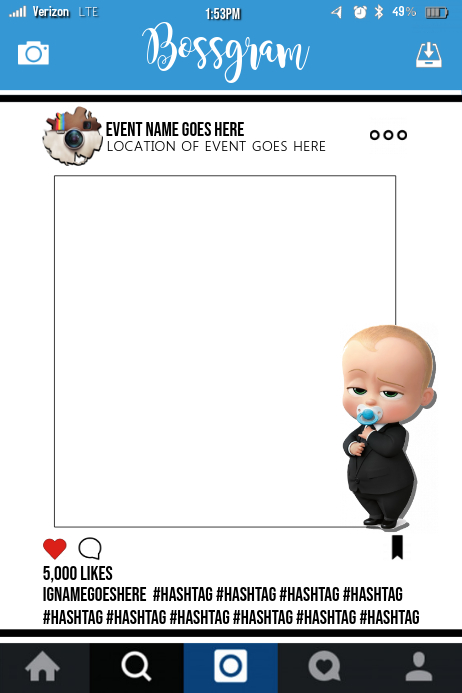 Boss Baby Party Prop Frame | PosterMyWall