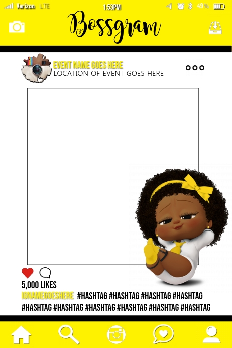 Copy of Boss Baby Party Prop Frame | PosterMyWall