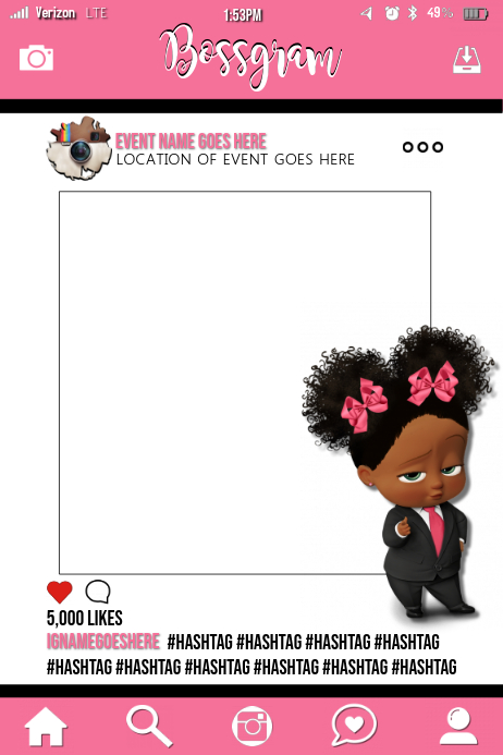 Copy of Boss Baby Party Prop Frame | PosterMyWall