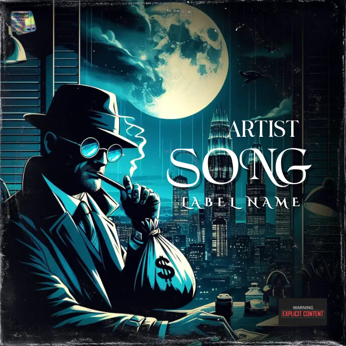 Boss smoking Album cover art template | PosterMyWall