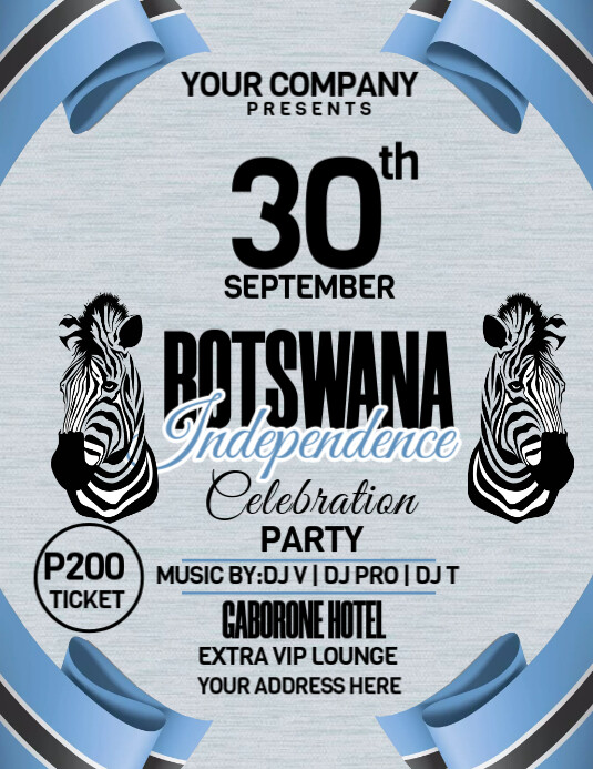 Botswana Independence Day Poster Template | PosterMyWall