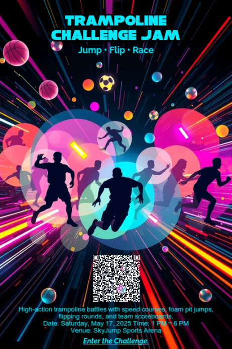 Bounce Arena Competition Poster Template | PosterMyWall